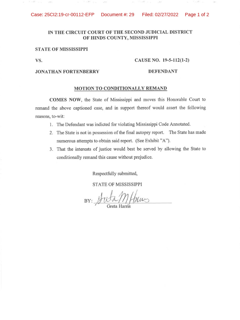 Motion To Conditionally Remand | PDF