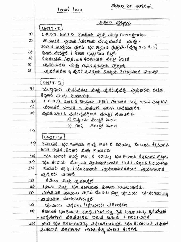 Land Law Kannada (Sunil Naganur) | PDF