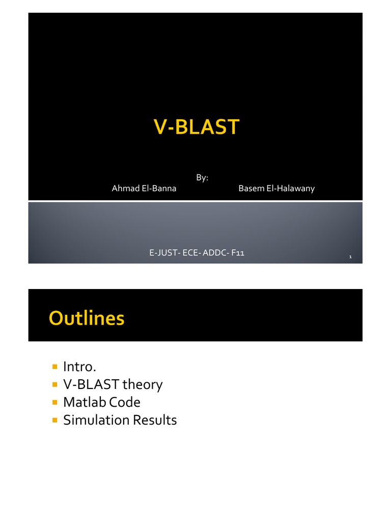 V-BLAST AB v1 | PDF | Mimo | Telecommunications Engineering