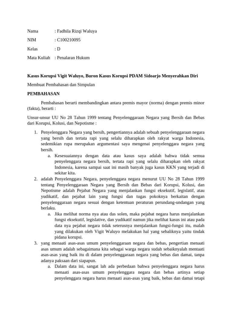 Pembahasan Dan SImpulan Fadhil | PDF