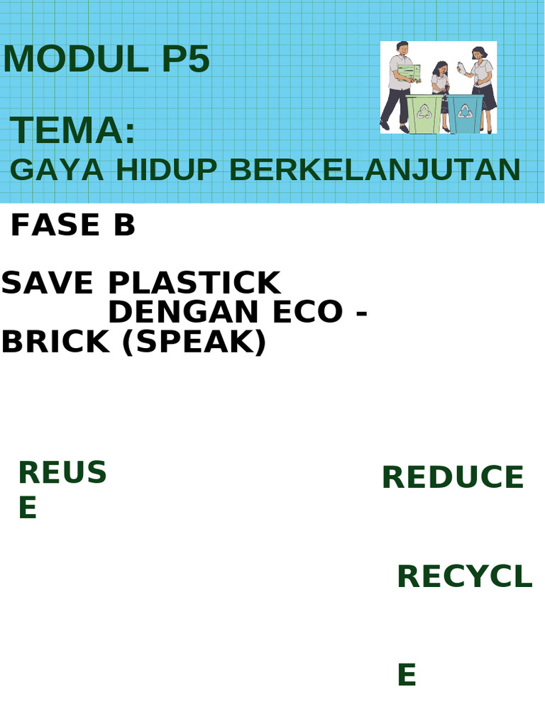 Modul Projek - Save Plastick Dengan Eco-Brick (SPEAK) - Fase B | PDF