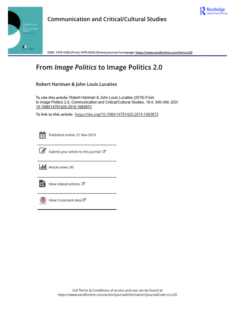 From Image Politics To Image Politics 2 | PDF