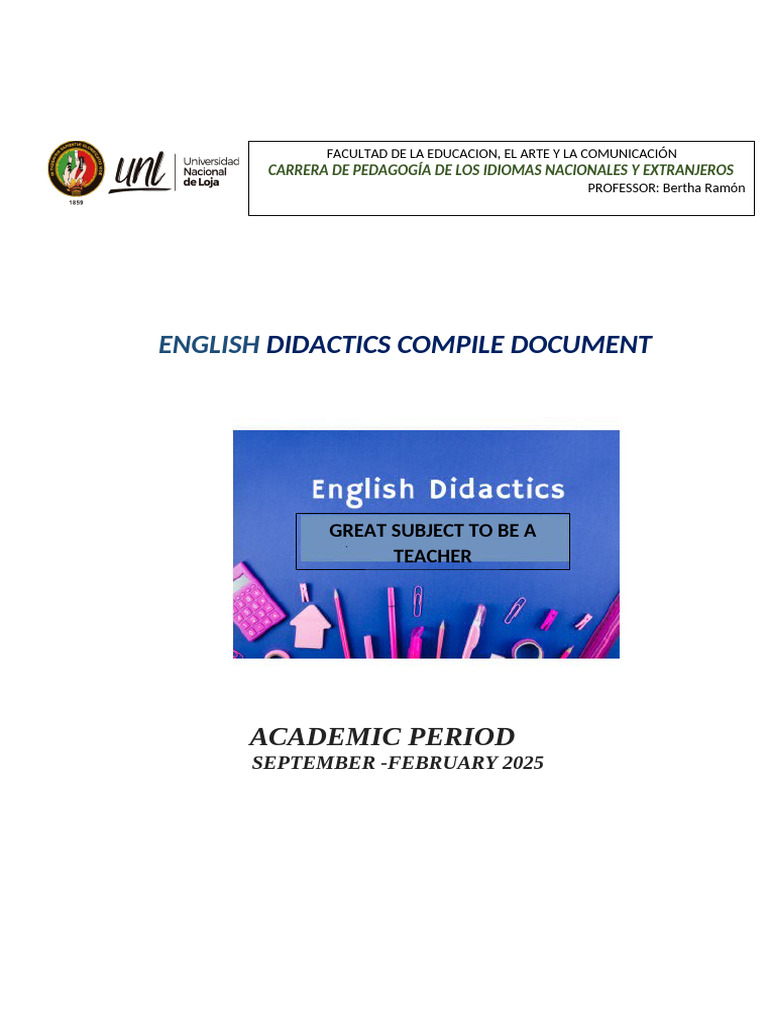 2.1 Didactics Compile Document | PDF