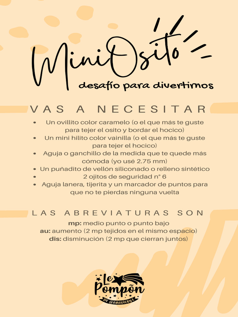 Mini Osito Desafio para Divertirnos | PDF | Hogar, jardinería y bricolaje