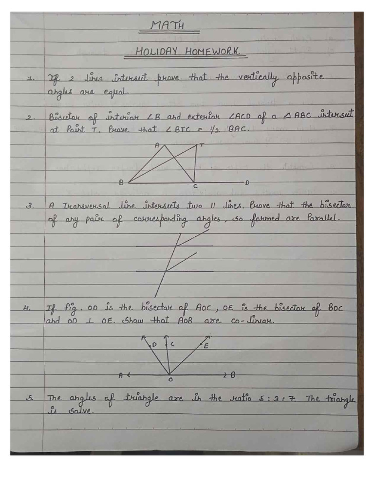 Maths Homework | PDF