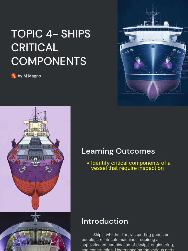 Topic 4 Ships Critical Components | PDF | Ships | Technology & Engineering