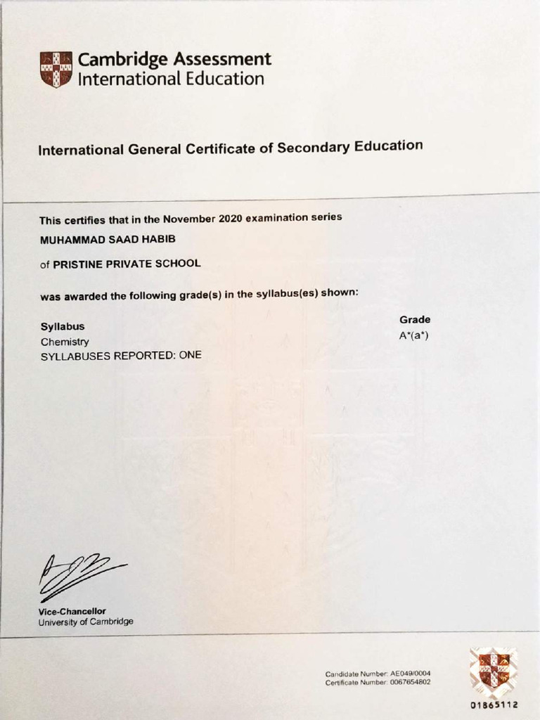 Muhammad Saad Habib IGCSE Complete Including Chem-Compressed | PDF