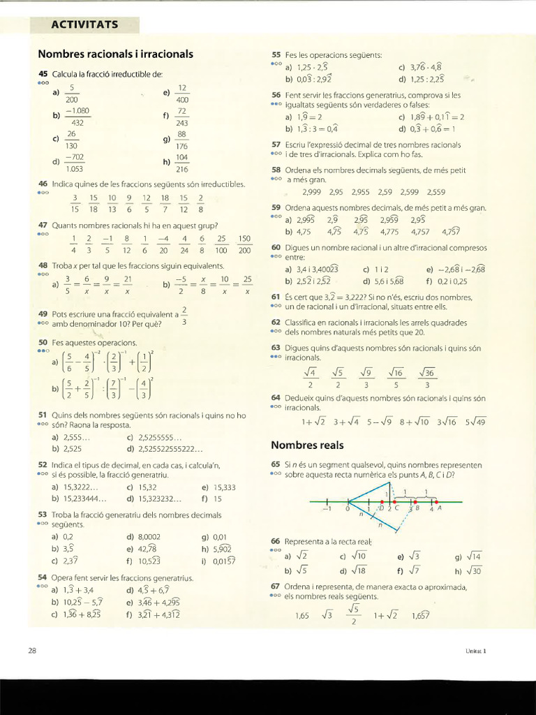 Exercicis Nombres, Radicals I Logaritmes | PDF