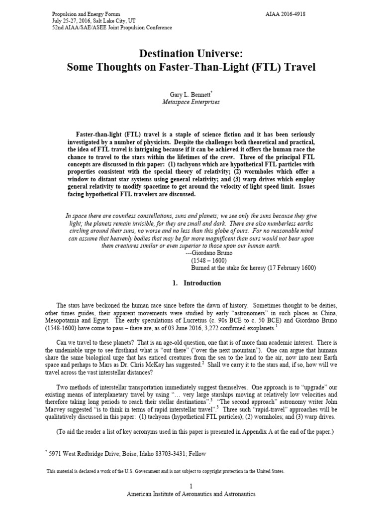 FTL Travel | PDF