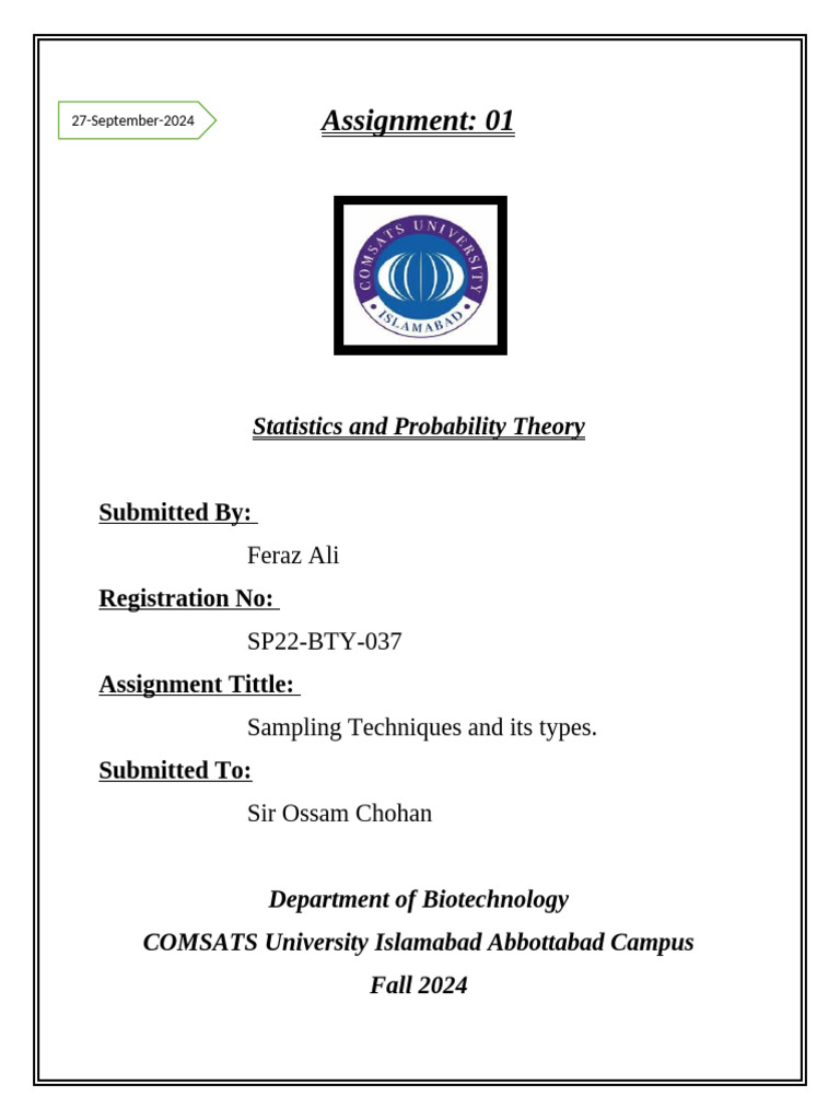 Assignment Statistics | PDF