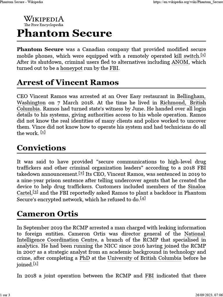 Phantom Secure - Wikipedia | PDF