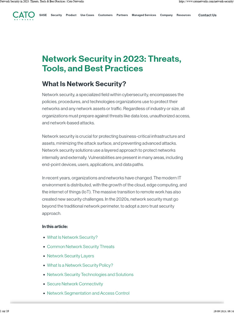 Network Security in 2023 Threats, Tools & Best Practices Cato Networks ...