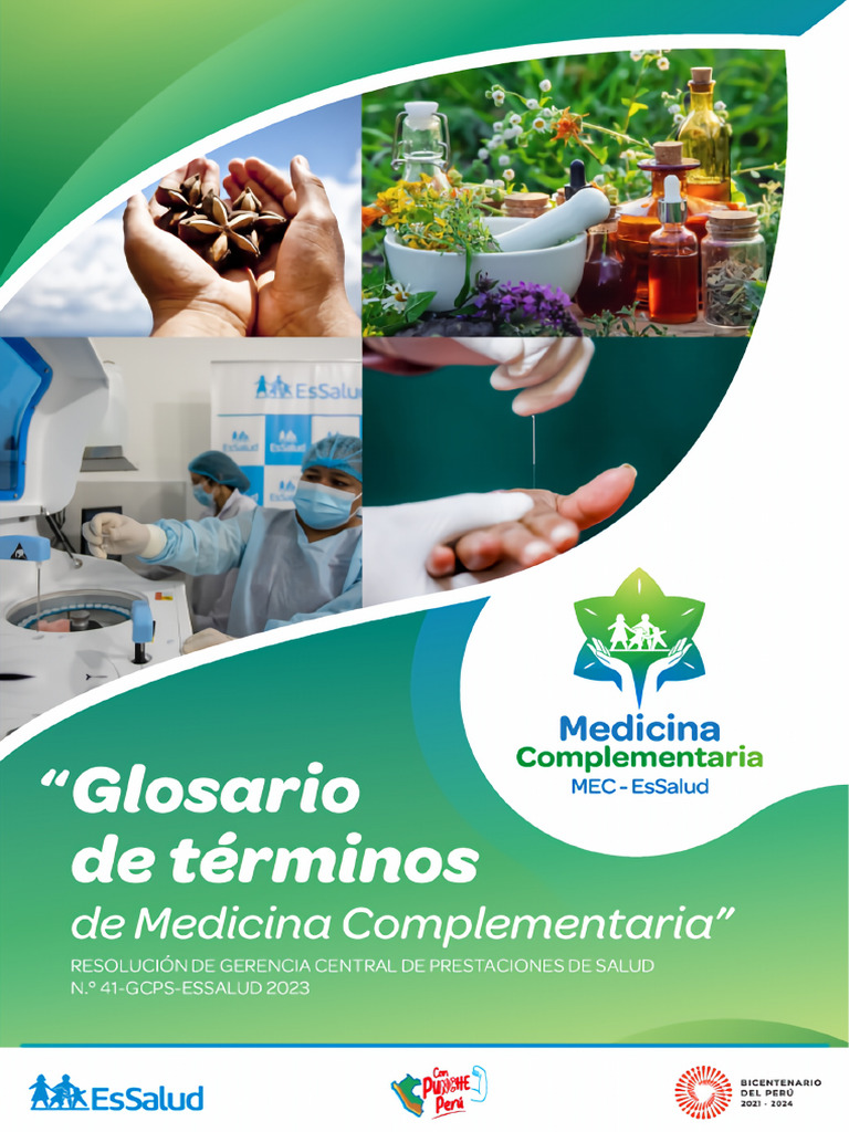 Glosario de Medicina Complementaria ESSALUD | PDF | Medicamentos con receta | Medicina alternativa