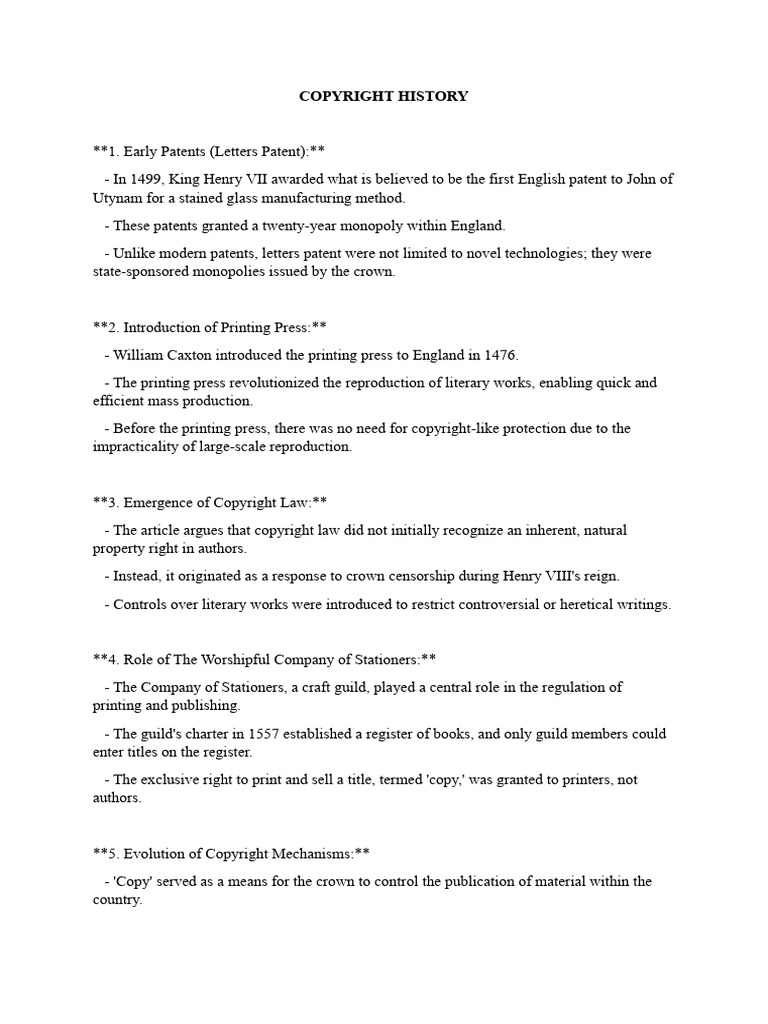 Copyright History | PDF