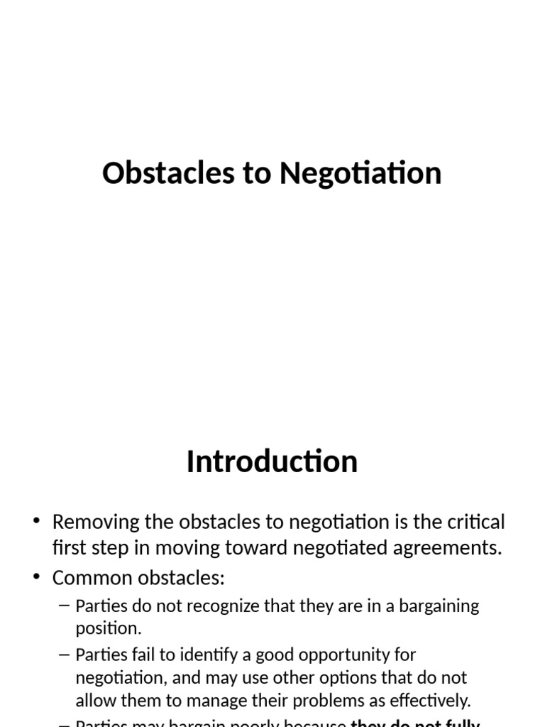 1517257943PCS 410 Obstacles To Negotiation | PDF