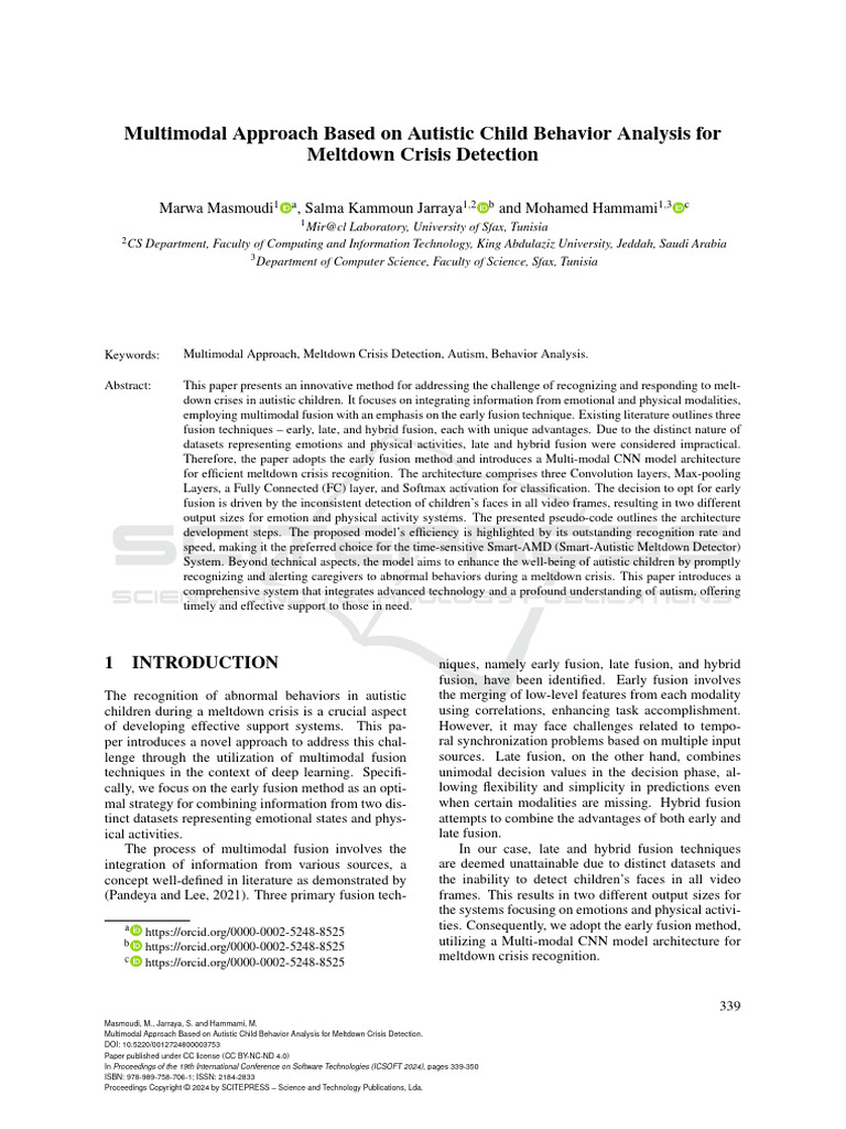 Artigo - Multimodal Approach Based On Autistic Child Behavior Analysis For Meltdown Crisis ...