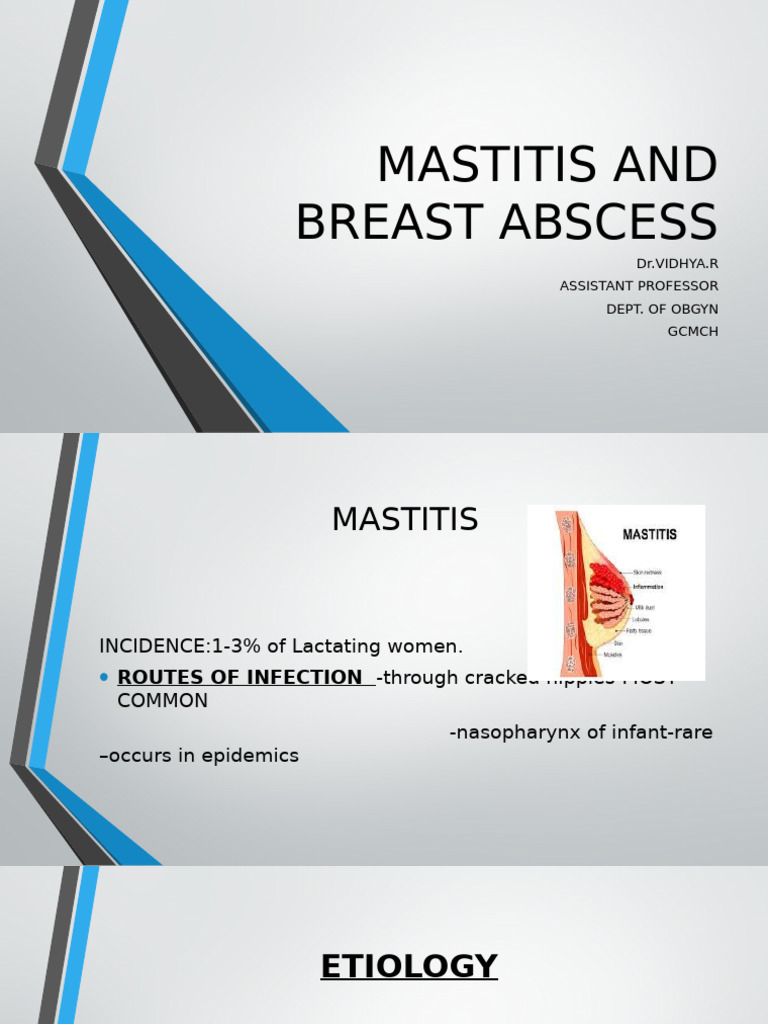 Mastitis and Breast Abscess | PDF