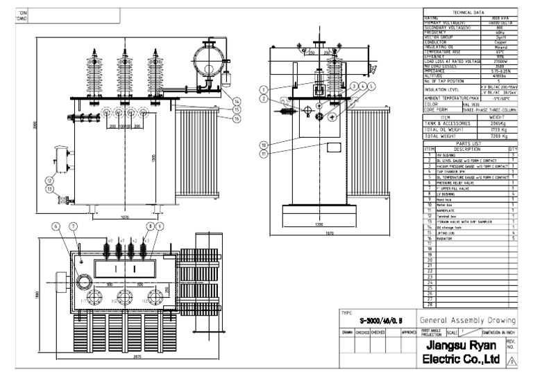 S-3000!46!0.8 - Detailed GA Drawing | PDF