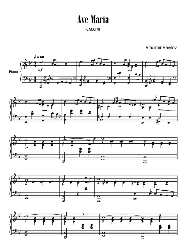 (Caccini) Ave Maria | PDF