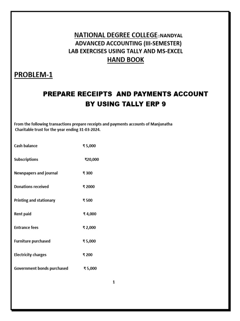 Advance Accounting 3RD Sem Tally Lab Practicals 5 | PDF