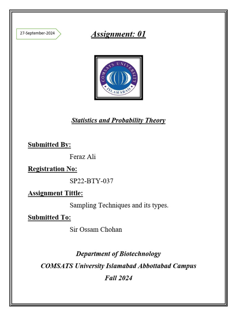 Assignment Statistics | PDF