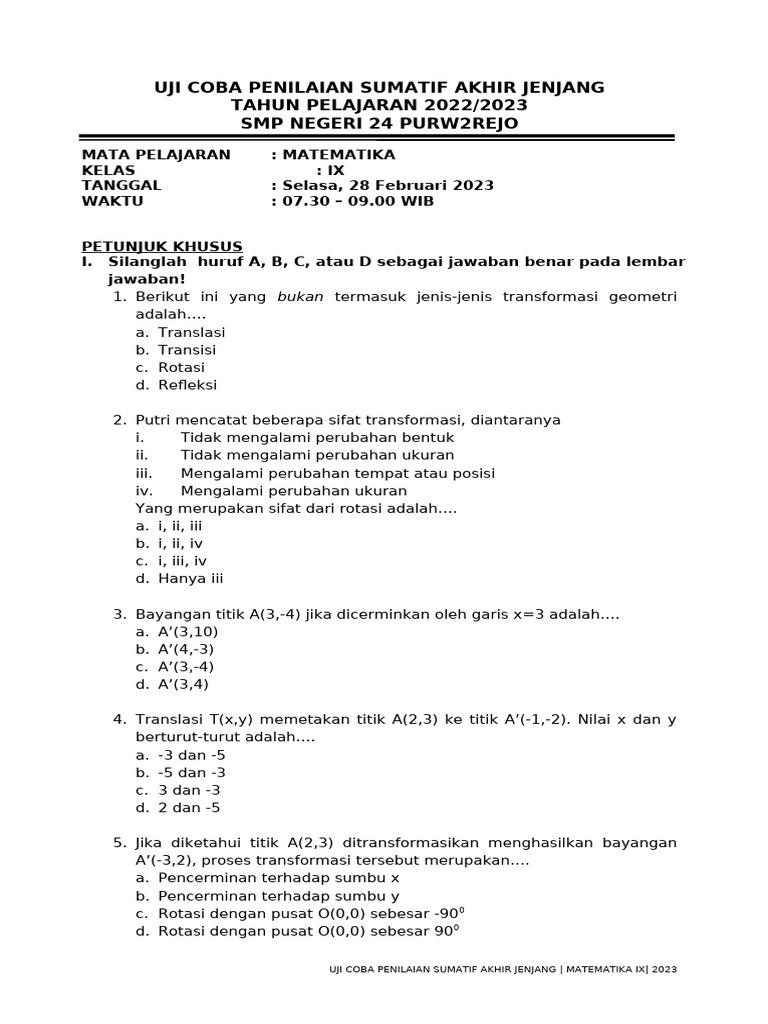 Ketikan Soal Bapak | PDF