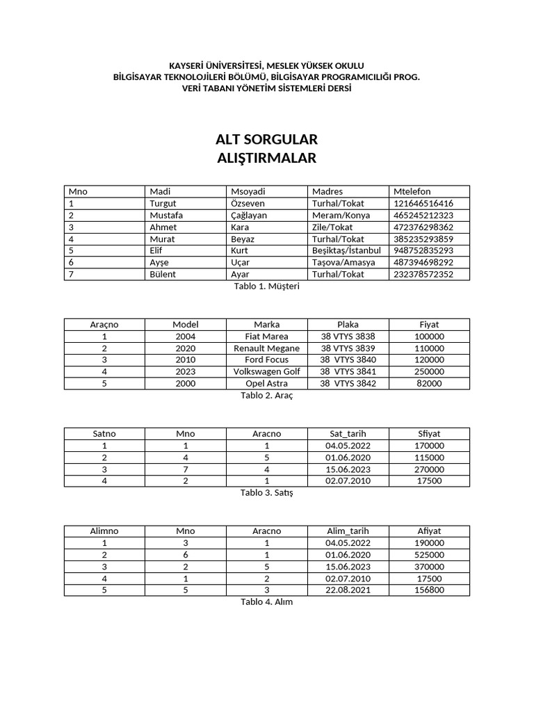 Alt Sorgular 2 | PDF