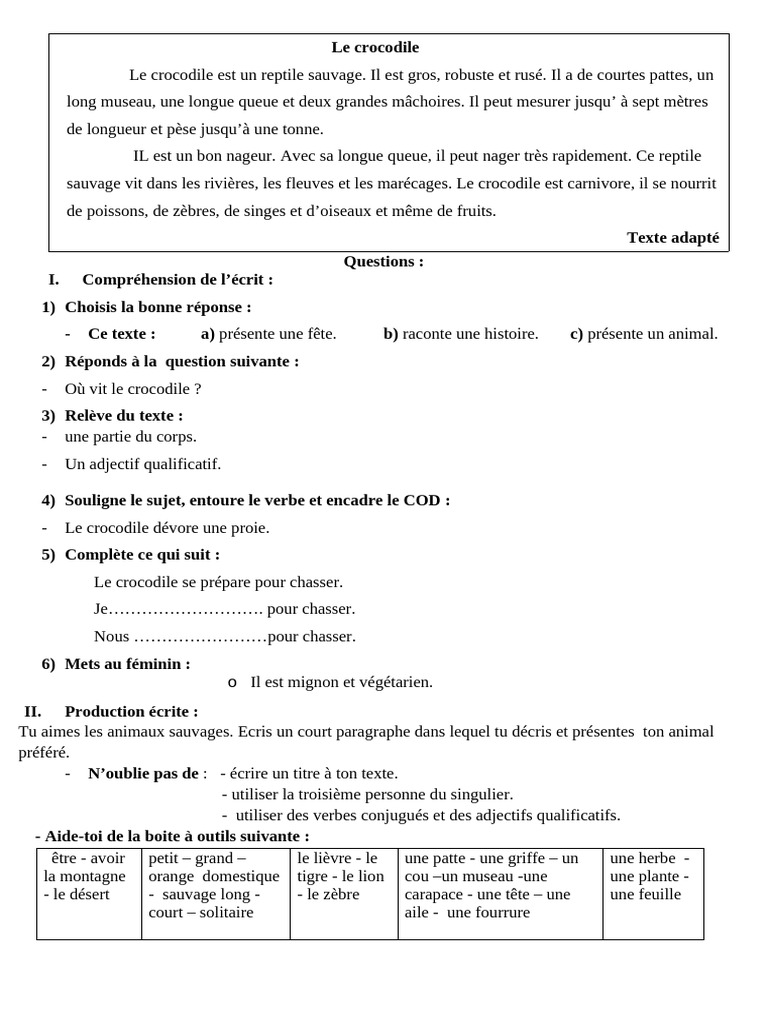 Le Crocodile | PDF