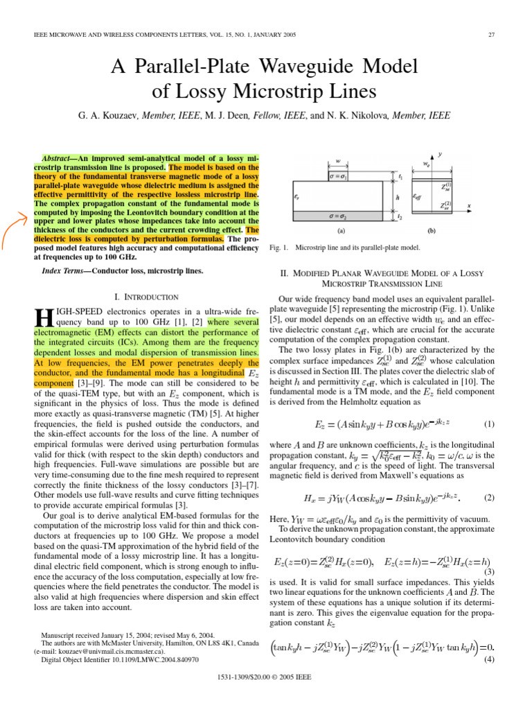 2-A Parallel-Plate Waveguide Model | PDF