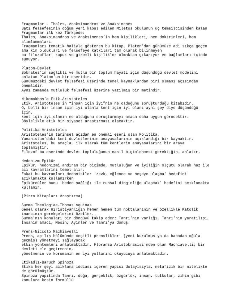 Felsefik Kitaplar | PDF