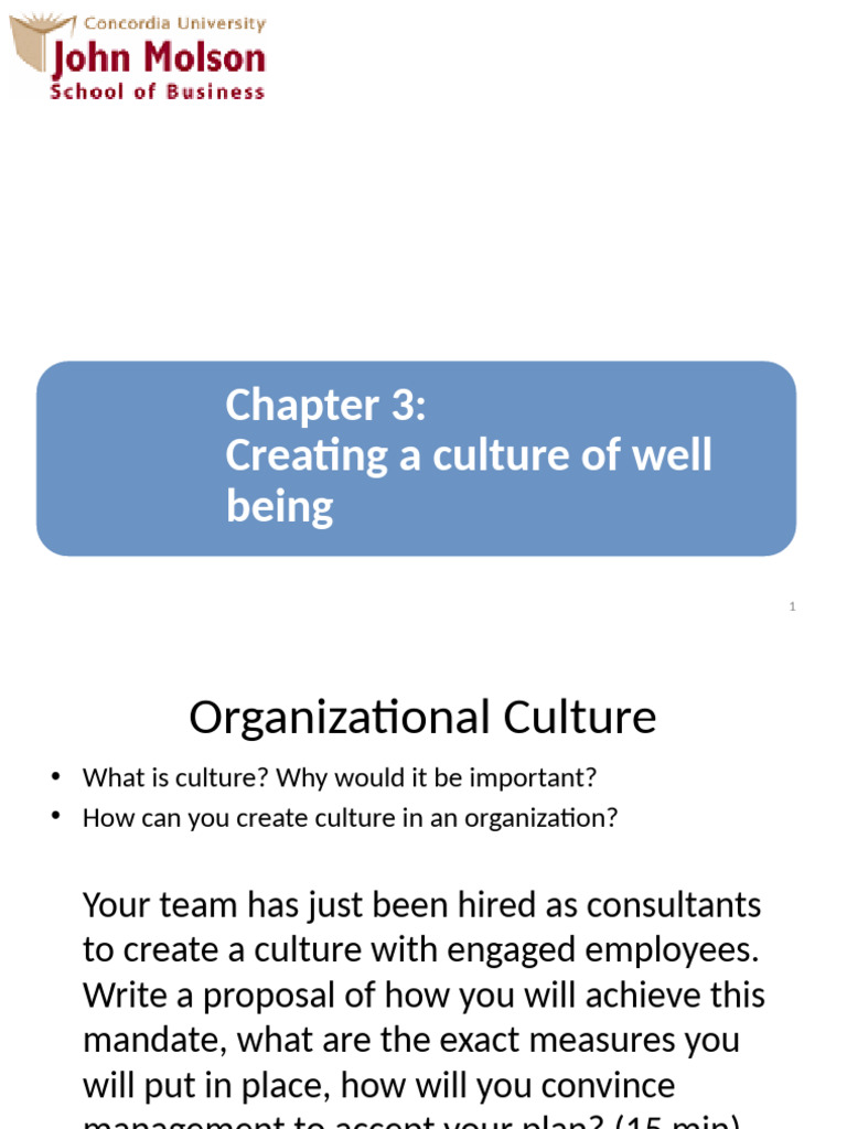 Creating A Culture of Well Being | PDF