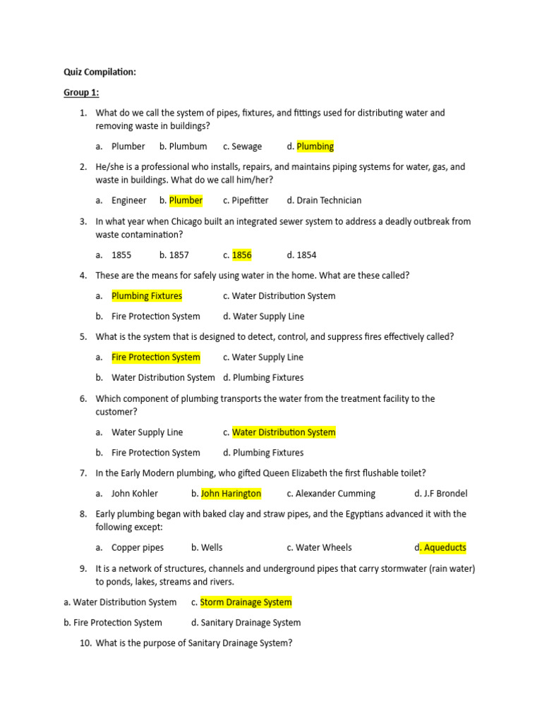 Quiz Compilation | PDF