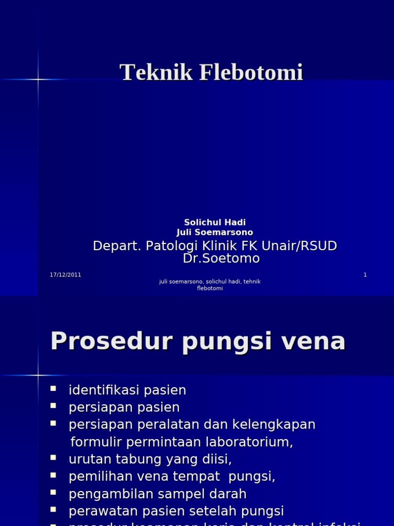 6B. Teknik Flebotomi | PDF