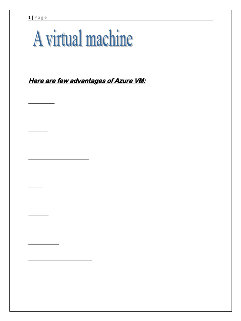 How To Create Virtual Machine in Azure | PDF