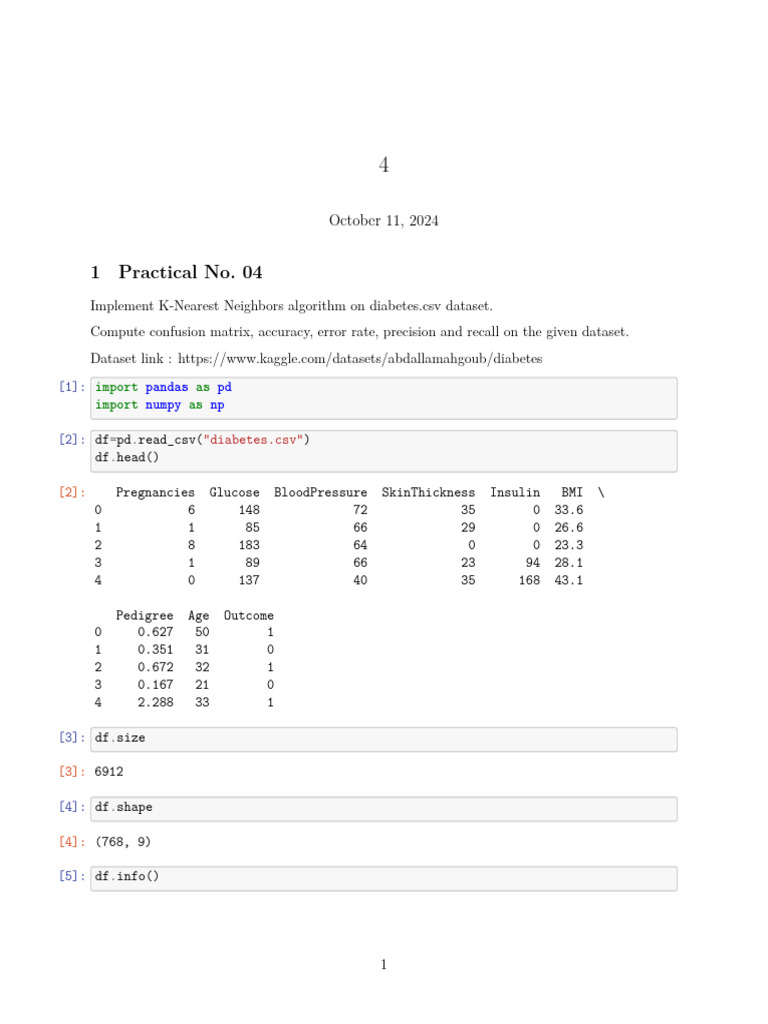ML Practical 4 | PDF