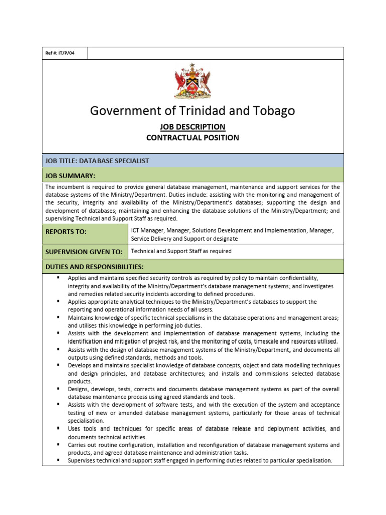 IT Job Description | PDF