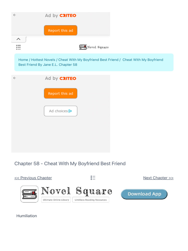 Chapter 58 - Cheat With My Boyfriend Best Friend - Novel Square | PDF