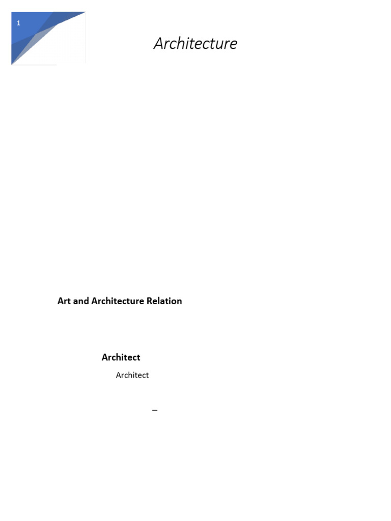 Architecture Definition | PDF