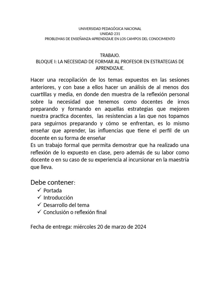 Trabajo Bloque Uno | PDF