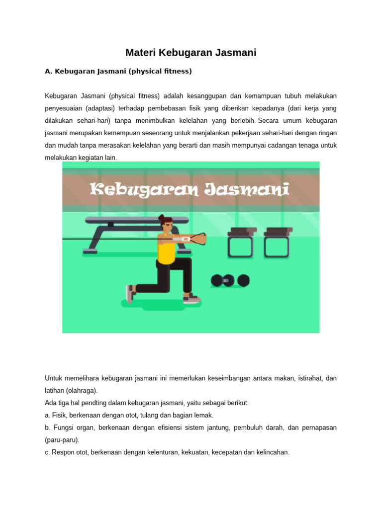 Materi Kebugaran Jasmani | PDF