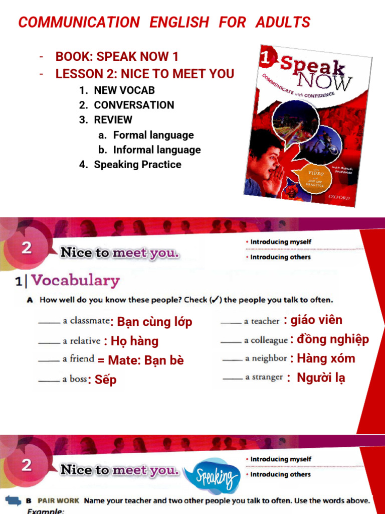 Lesson 2 Nice To Meet You | PDF