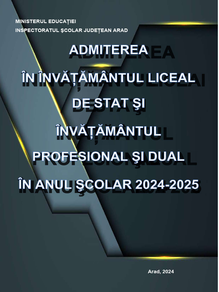 Brosura Admitere 2024 | PDF