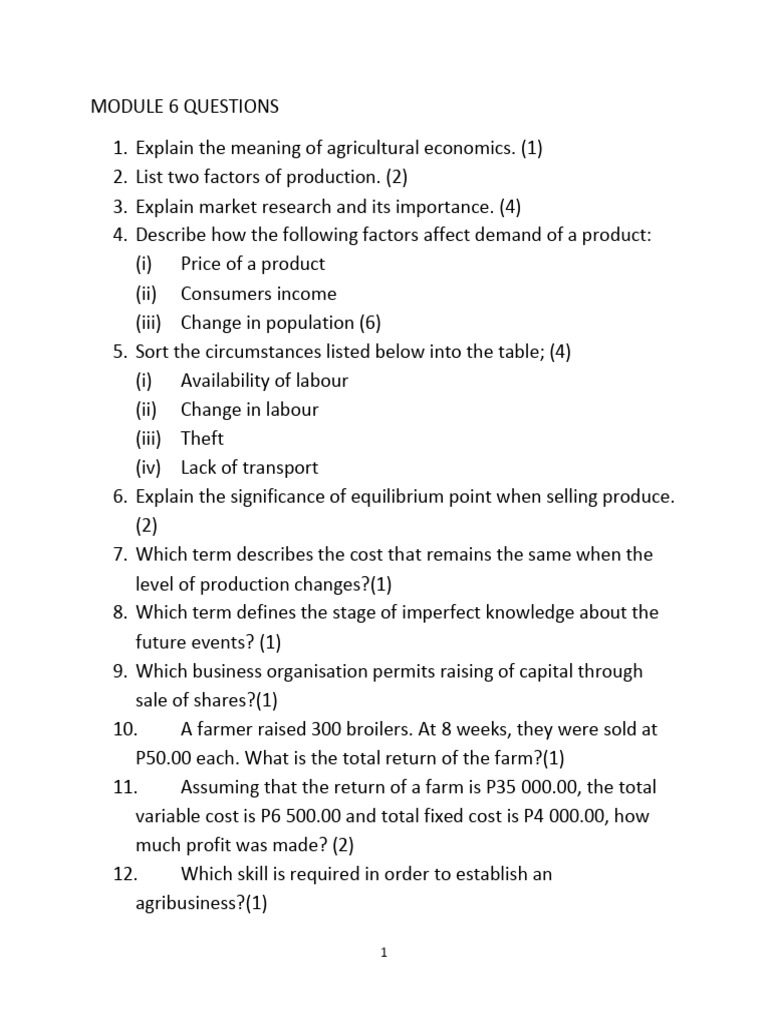 Module 6 Questions | PDF
