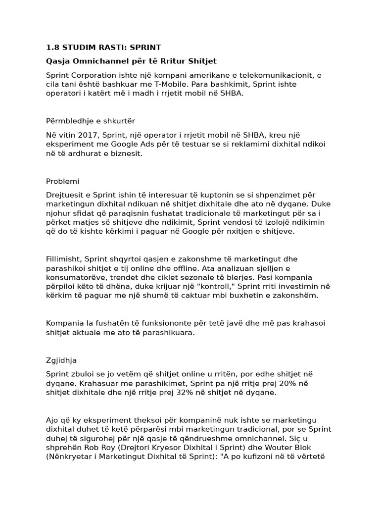 Rast Studimi Pyetje Kap 1 | PDF