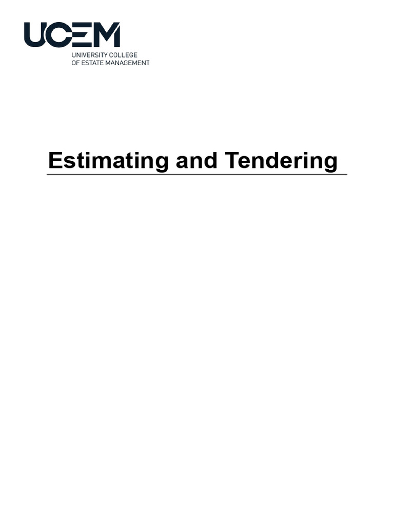 QSP5ETC Estimating and Tendering | PDF