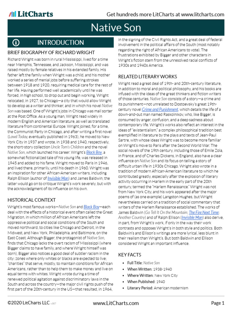 Native Son LitChart | PDF