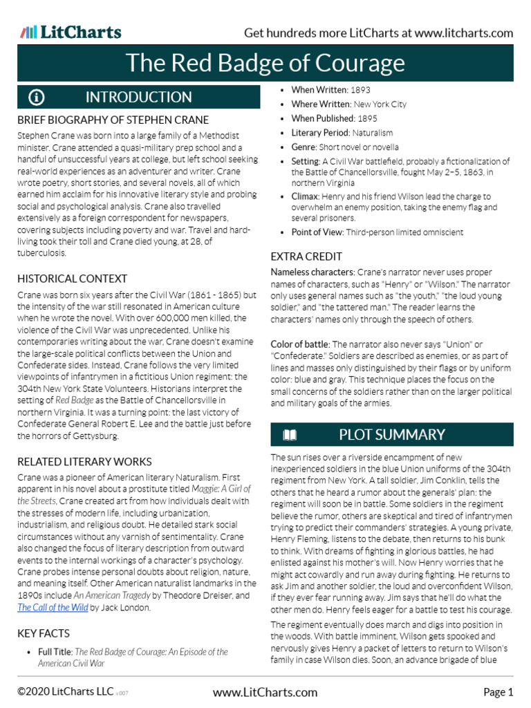 The Red Badge of Courage LitChart | PDF