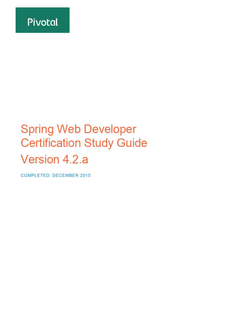 Spring Web 4.2 Study Guide | PDF