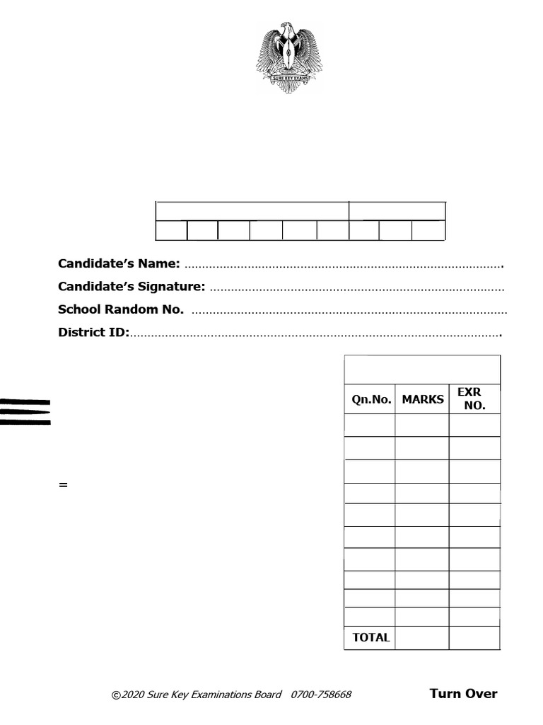 Mock 2020 A3 - MTC | PDF