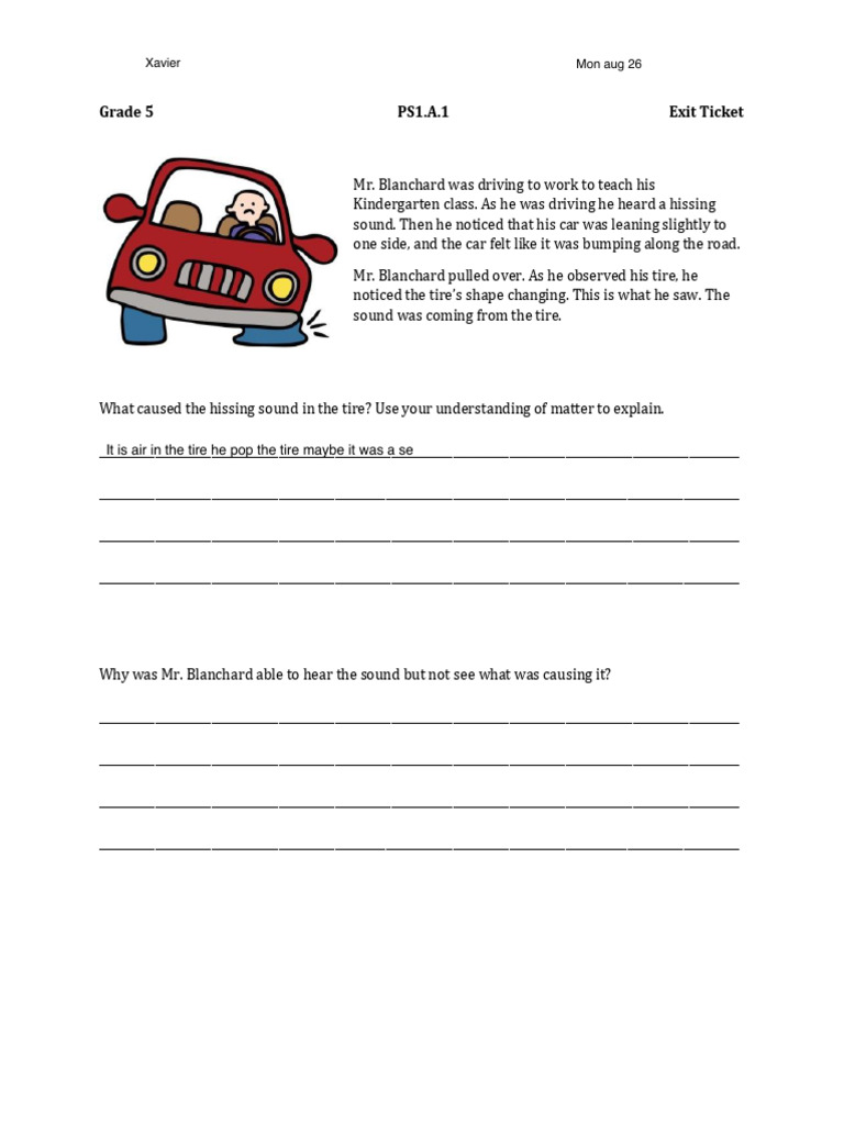 5.PS1.A.1 Exit Ticket 1 | PDF